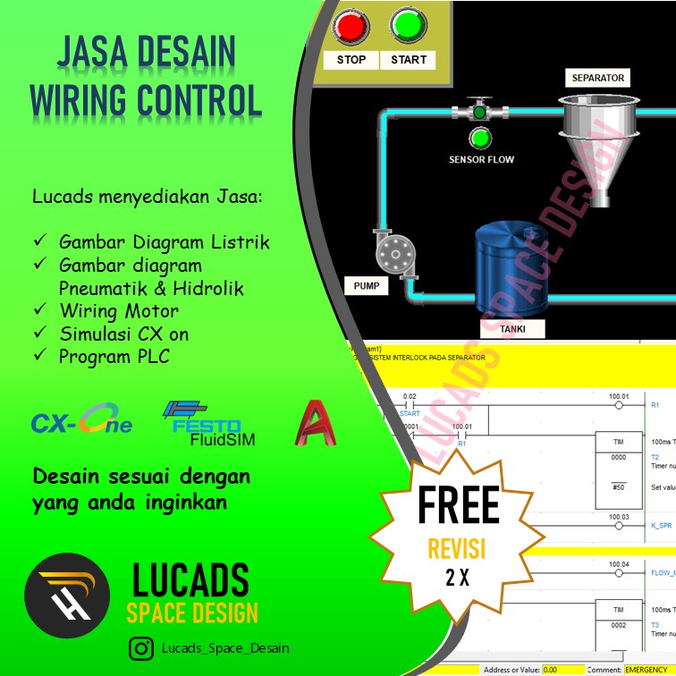 Jual Desain Wiring diagram Listrik, pneumati, hidrolik, vidio simulasi ...