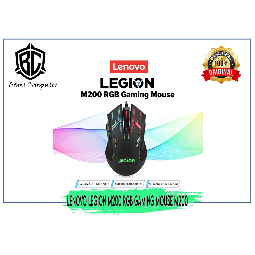 Jual Mouse Gaming Lenovo Legion M200 RGB Gaming Mouse M200 Indonesia ...