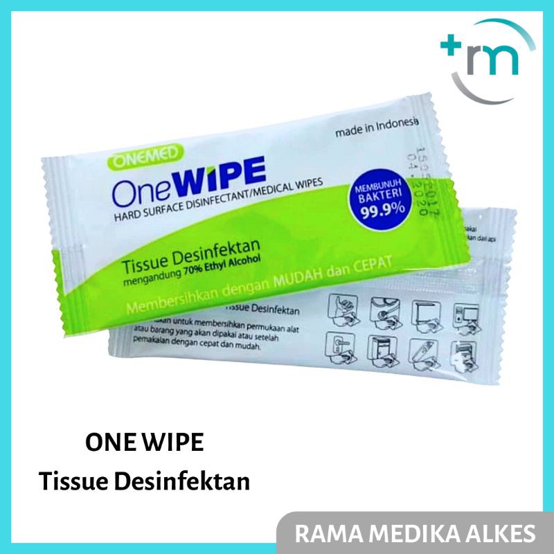 Jual One Wipe Tissue Desinfektan Onemed / medical wipes / disinfectant ...
