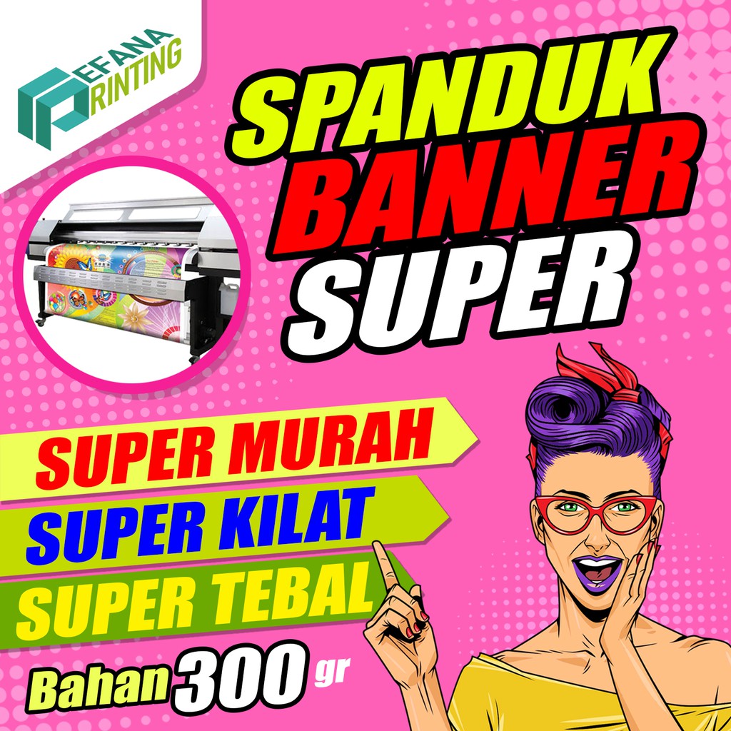 Jual Cetak Spanduk Banner Custom (Proses sehari jadi) | Shopee Indonesia