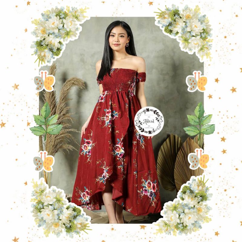 Jual D-0085 dress pantai Bali sabrina | Shopee Indonesia