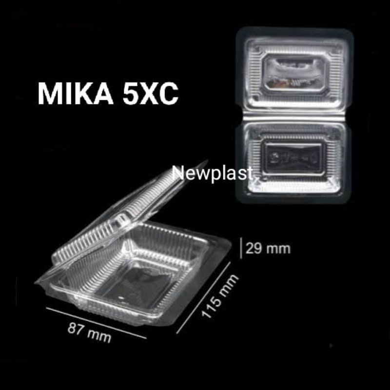 Jual isi 100pcs Mika 5XX Bening / Mika kemasan Kue Ukuran 5 5X 5xc ...