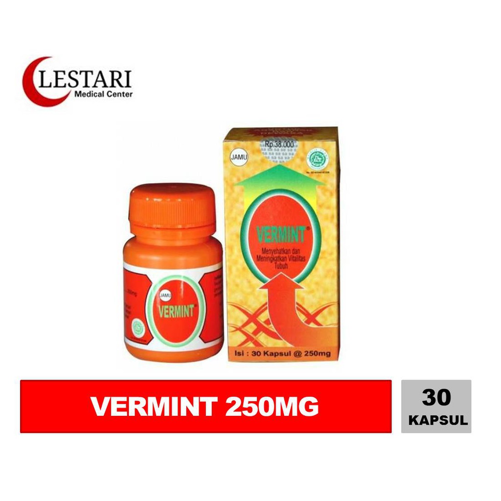 Jual VERMINT 250mg isi 30 Kapsul 1 Botol | Shopee Indonesia