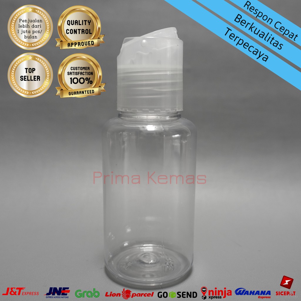 Jual Botol Presstop 70 ml - botol kosmetik 70 ml - botol skincare Pet ...