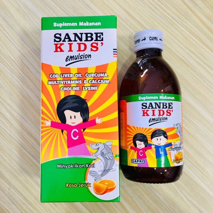 Jual SANBE KIDS EMULSION RASA JERUK 200 ML | Shopee Indonesia