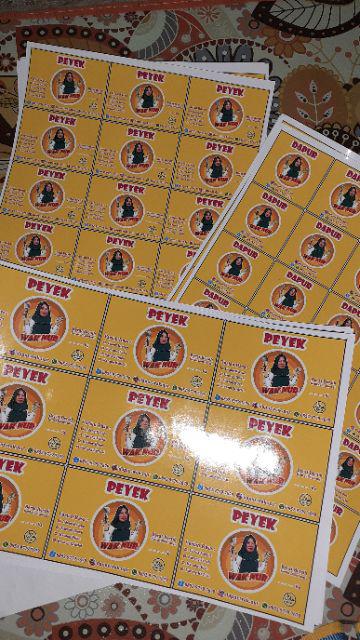 Cetak & Print Stiker Sticker Glossy Label Logo Brand Merek Produk Usaha ...