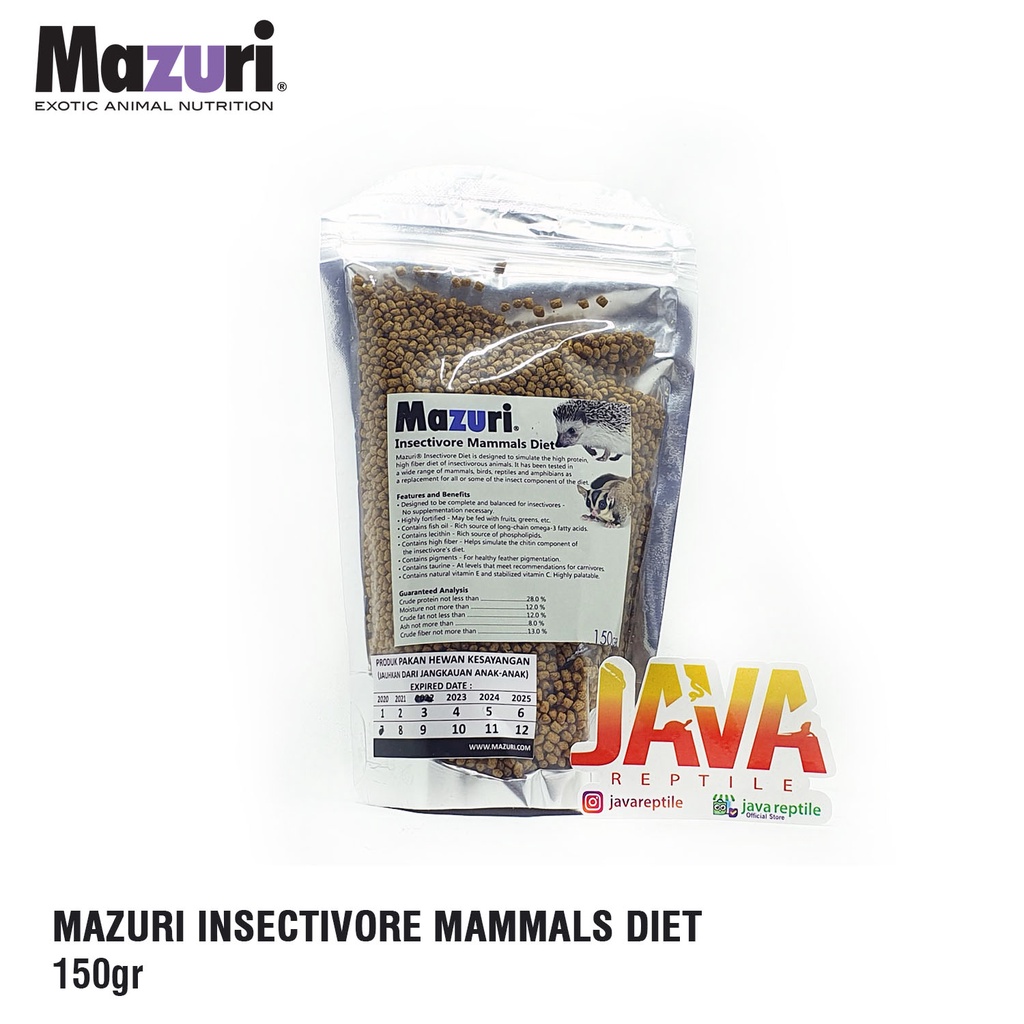 Jual Mazuri Insectivore Mammals Diet - Makanan Sugar Glider SG Landak ...