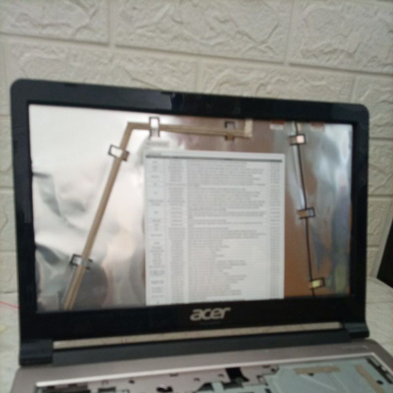 Jual casing atas acer one 14 z476 bonus bawah seadanya berikut engsel ...