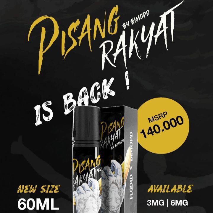 Jual PISANG RAKYAT 60ml by BimoPD X FLOOID X FOOM Liquid Freebase ...