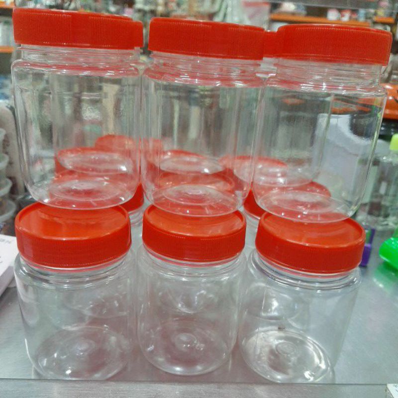 Jual Botol wadah sambal 200ml/botol selai/jar serbuk 200gr bulat tutup ...