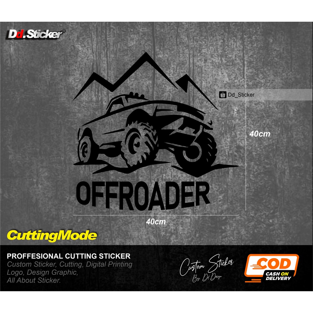 Jual Sticker Offroad Adventure 4x4, JEEP KATANA JIMNY RUBICON WRANGLER ...