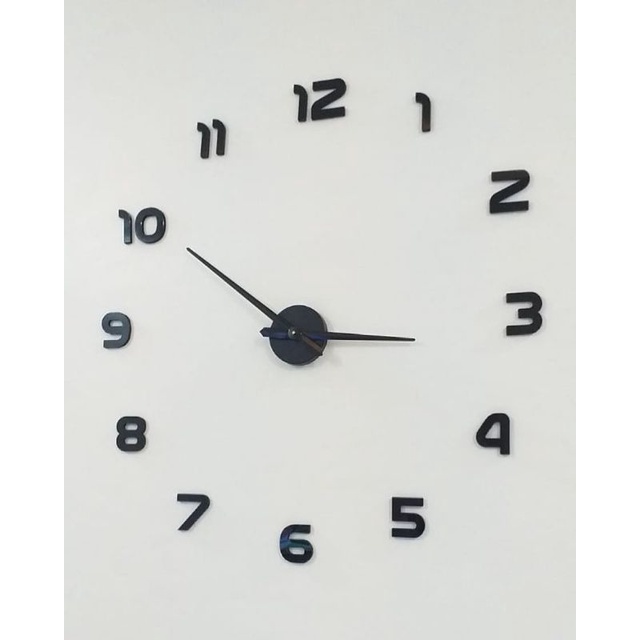 Jual JAM DINDING DIY 130 CM JAM DINDING TEMPEL TEMBOK 3D NYALA JAM ...