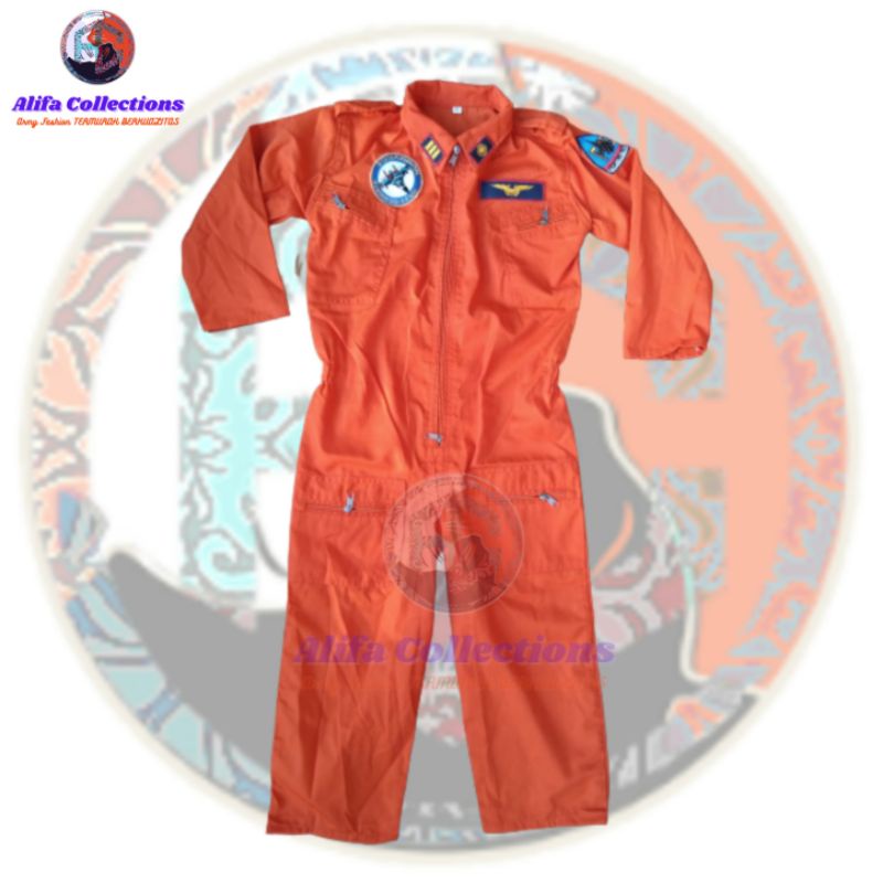 Jual Baju Wearpack Safety Anak Kostum Coverall Pilot Karnaval | Shopee ...