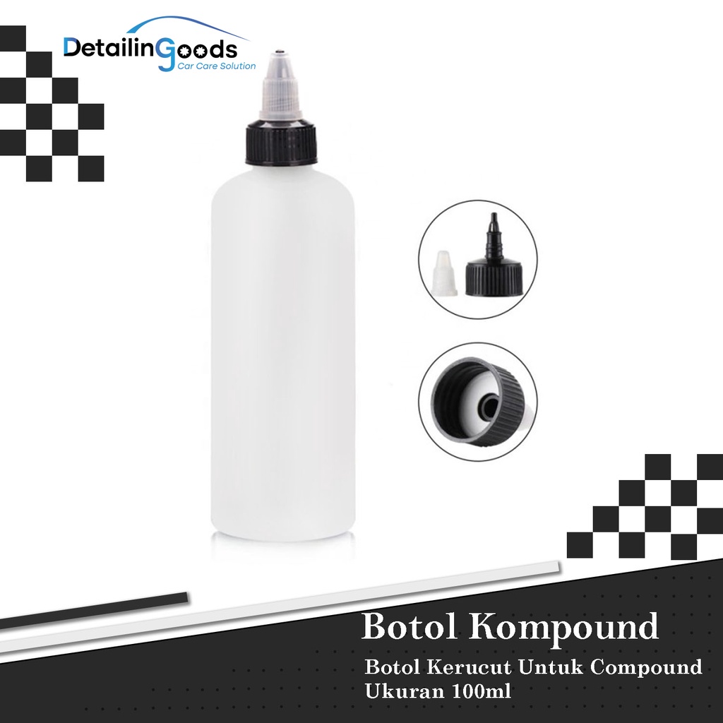 Jual botol kerucut / squeeze bottle / botol obat poles 100ml 1pcs ...