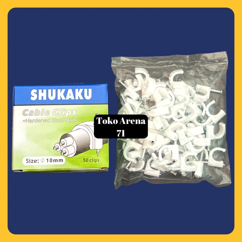 Jual Cable Clips SHUKAKU 10mm Klem SHUKAKU Klip Kabel Plastik Klem ...
