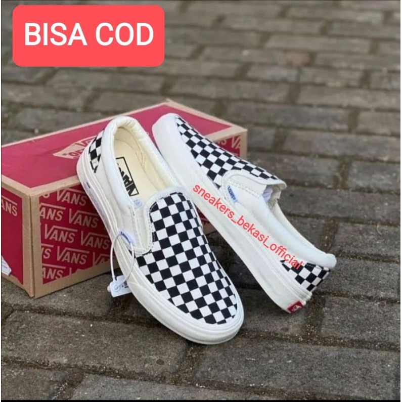 Jual SEPATU VANS CATUR VANS CHEKERBOARD SLIP ON SEPATU WANITA DAN PRIA ...