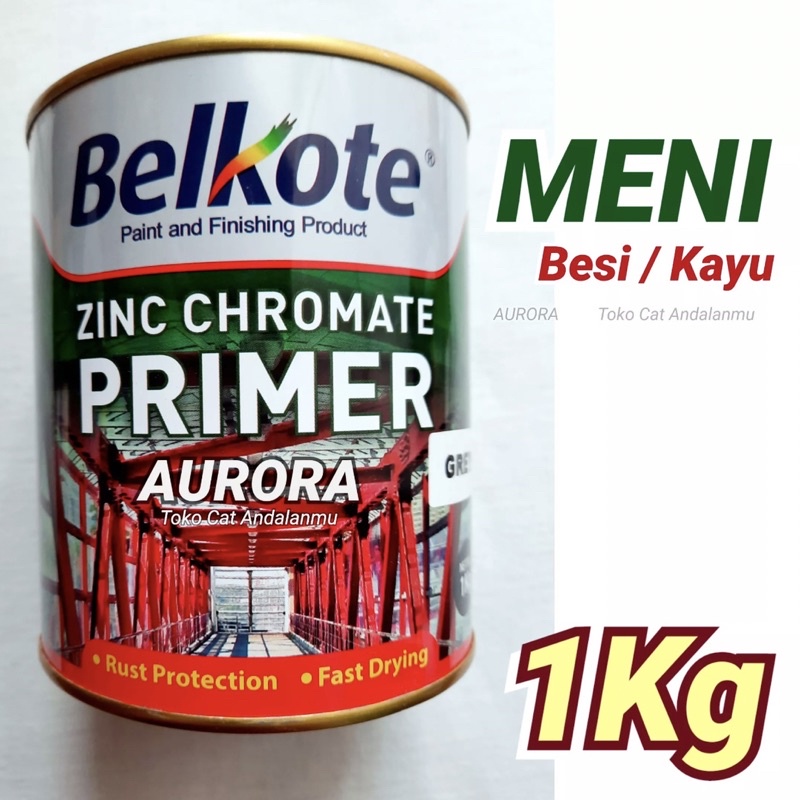 Jual MENI KAYU BESI BELKOTE ZINC CHROMATE PRIMER GREY ABU-ABU 1kg Anti ...