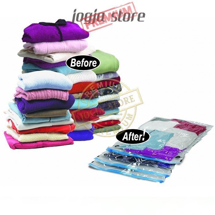 Jual Tas Packing Vacuum Pakaian-Baju Travel Organizer Plastik Vakum ...