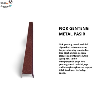 Jual Nok Genteng Metal Pasir Tipe C-U Panjang 80 cm | Shopee Indonesia