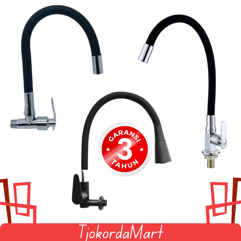 Jual Kran Angsa Fleksibel Hitam - Kran Cuci Piring model Tembok/Meja ...