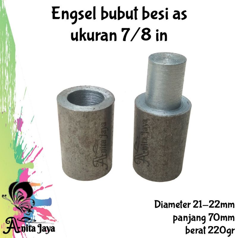 Jual engsel bubut besi as ukuran ⅞ engsel pintu besi las Indonesia ...