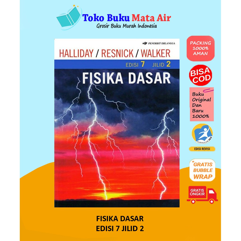 Jual BEST SELLER ORIGINAL FISIKA DASAR EDISI 7 JILID 2 ERLANGGA HALLIDAY | Shopee Indonesia