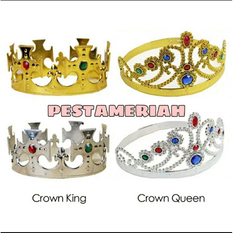 Jual MAHKOTA RAJA DAN RATU / CROWN KING AND QUEEN/ MAHKOTA PESTA ANAK ...