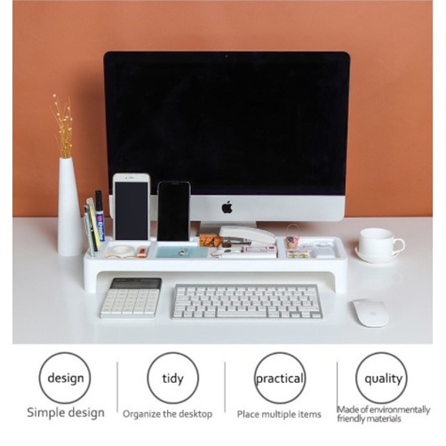 Jual Rak Keyboard Desktop Storage Organizer / Meja Mini Laptop Komputer ...