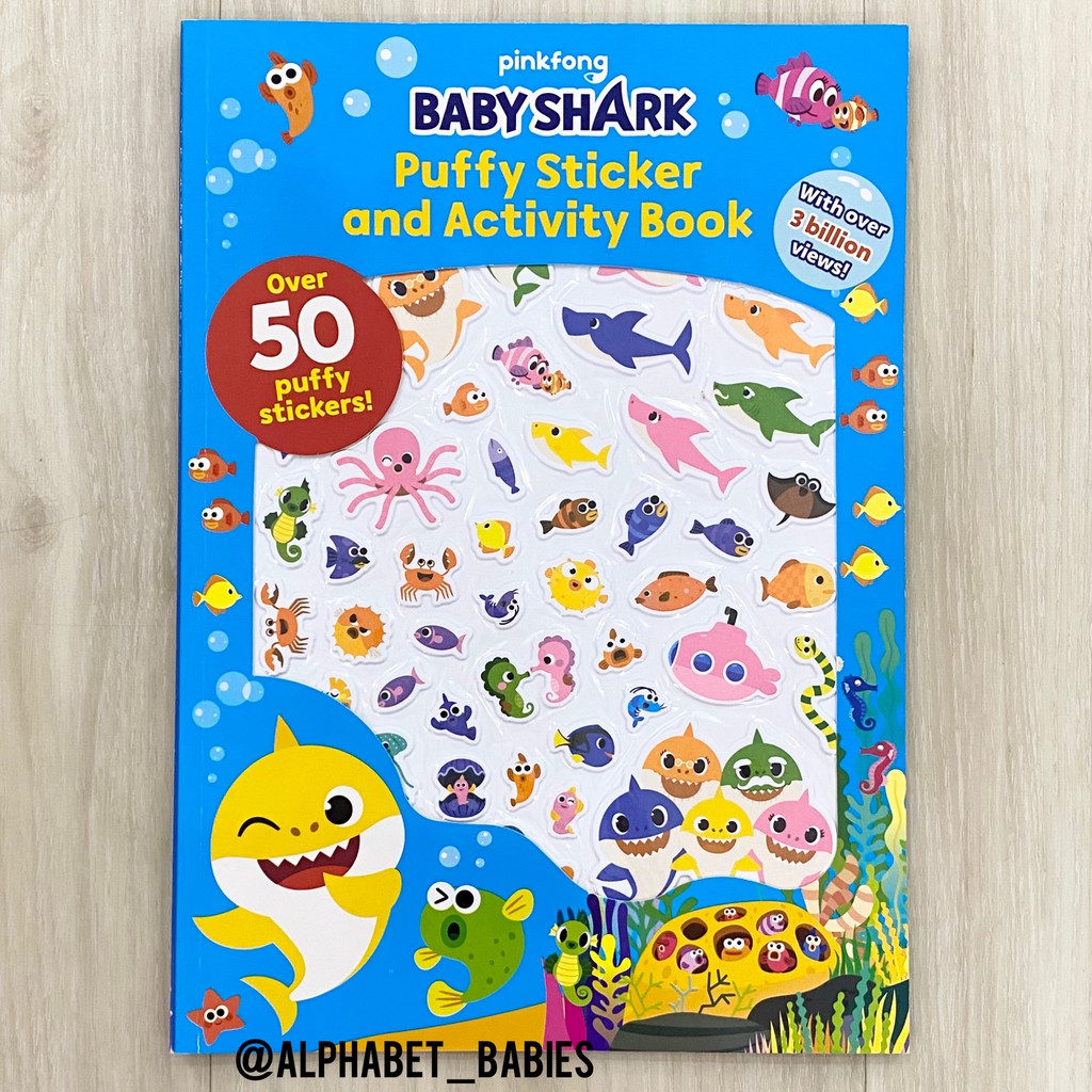 Jual Pinkfong Baby Shark Puffy Sticker and Activity Book (Over 50 Puffy ...