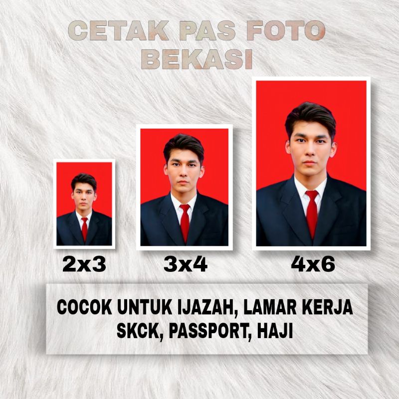 Jual CETAK PAS FOTO UKURAN 2X3, 3X4, 4X6 UNTUK IJAZAH VISA CV SKCK BUKU ...