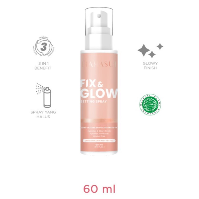 Jual HANASUI FIX & GLOW SETTING SPRAY - HANASUI SETTING SPRAY 60ML ...