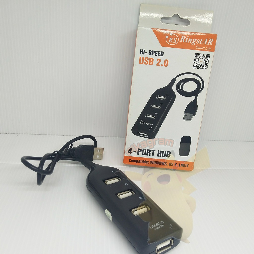 Jual usb hub 4port 2.0 cabang 4in1 extension terminal 4 port kabel ...