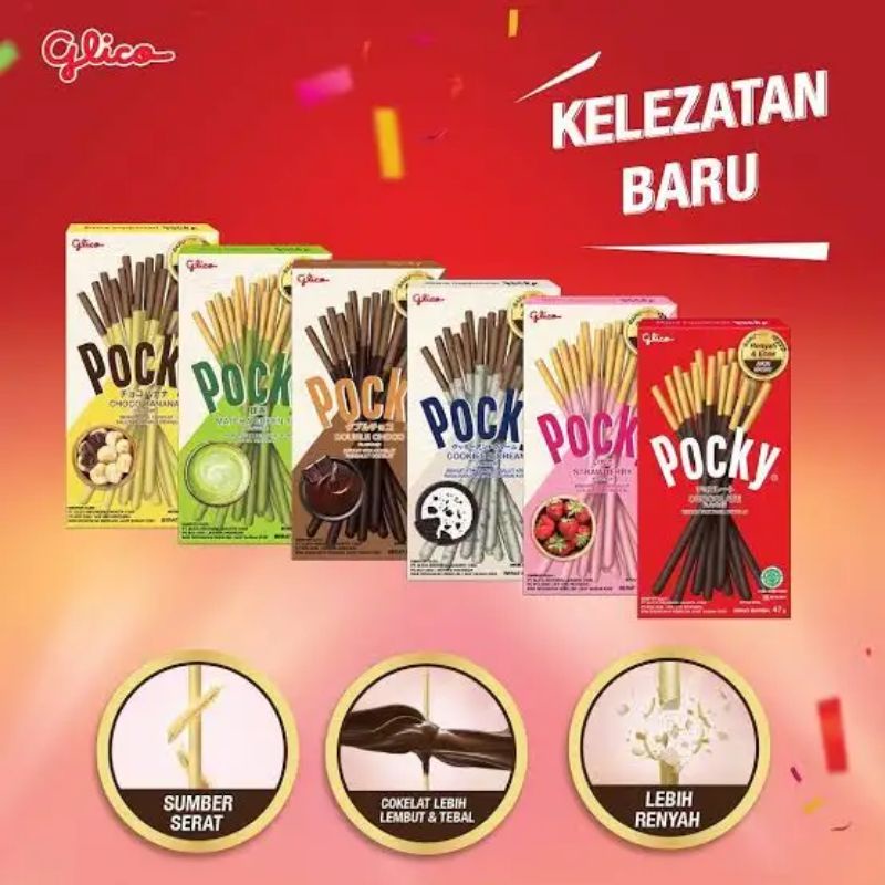 Jual Pocky All Variant Cookies & Cream / Chocolate / Strawberry / Choco ...