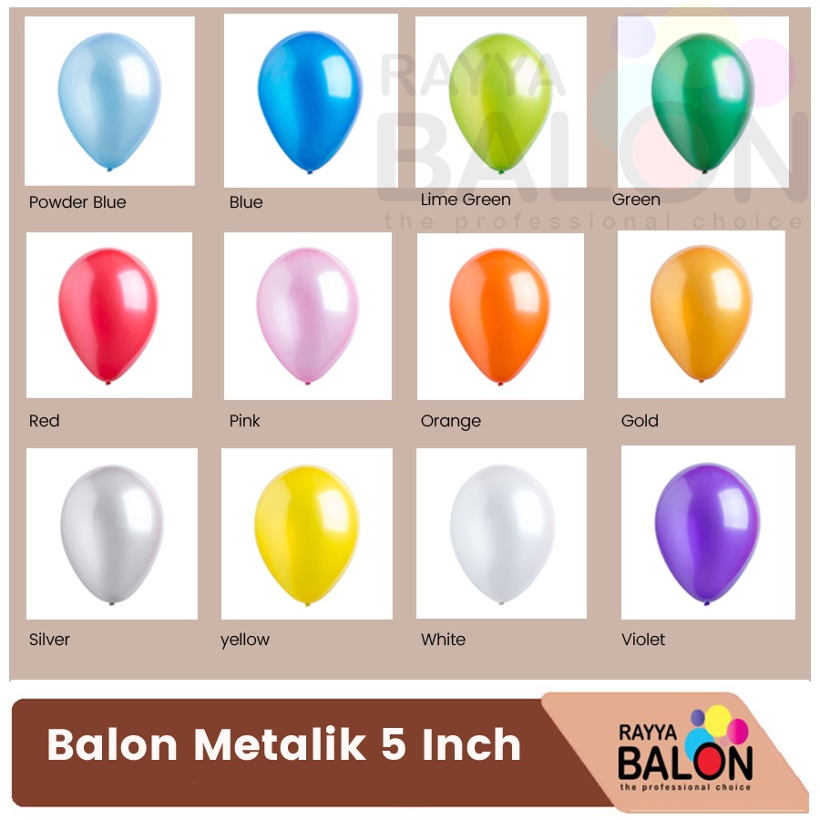 Jual Balon Latex Metalic 5 Inch Import Tebal Tidak Gampang Pecah ...