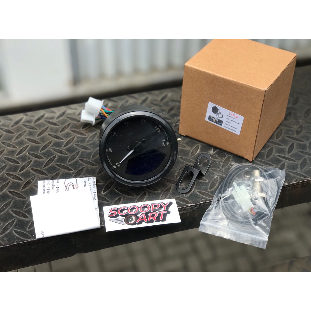 Jual SPEEDOMETER DIGITAL BULAT UNIVERSAL BABON PLUS KABEL SENSOR MAGNET ...