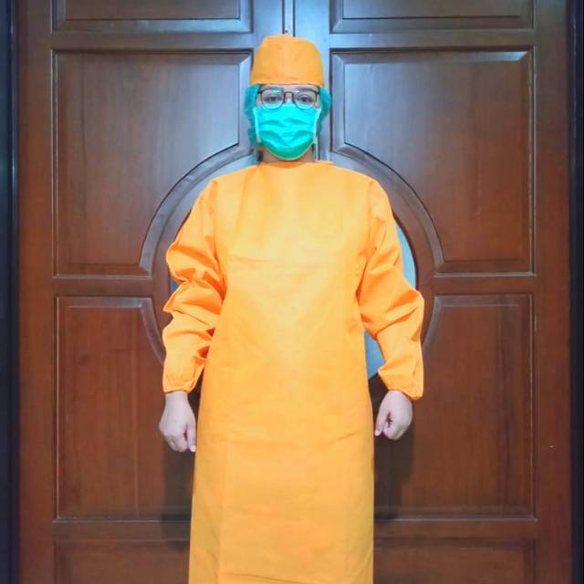 Jual APD GOWN standard medis (baju dan tutup kepala) | Shopee Indonesia
