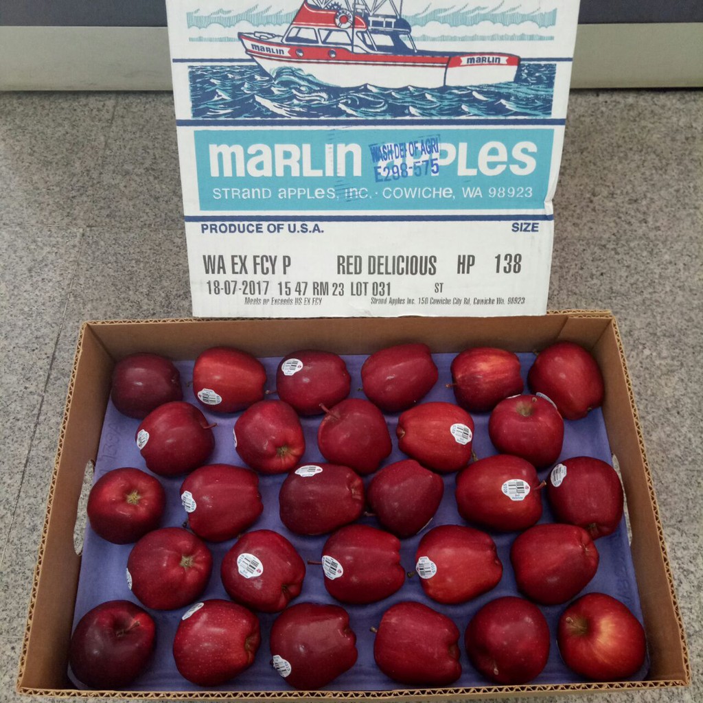 Jual APEL MERAH- RED DELICIOUS USA 19KG ISI 125-138PCS Indonesia|Shopee ...
