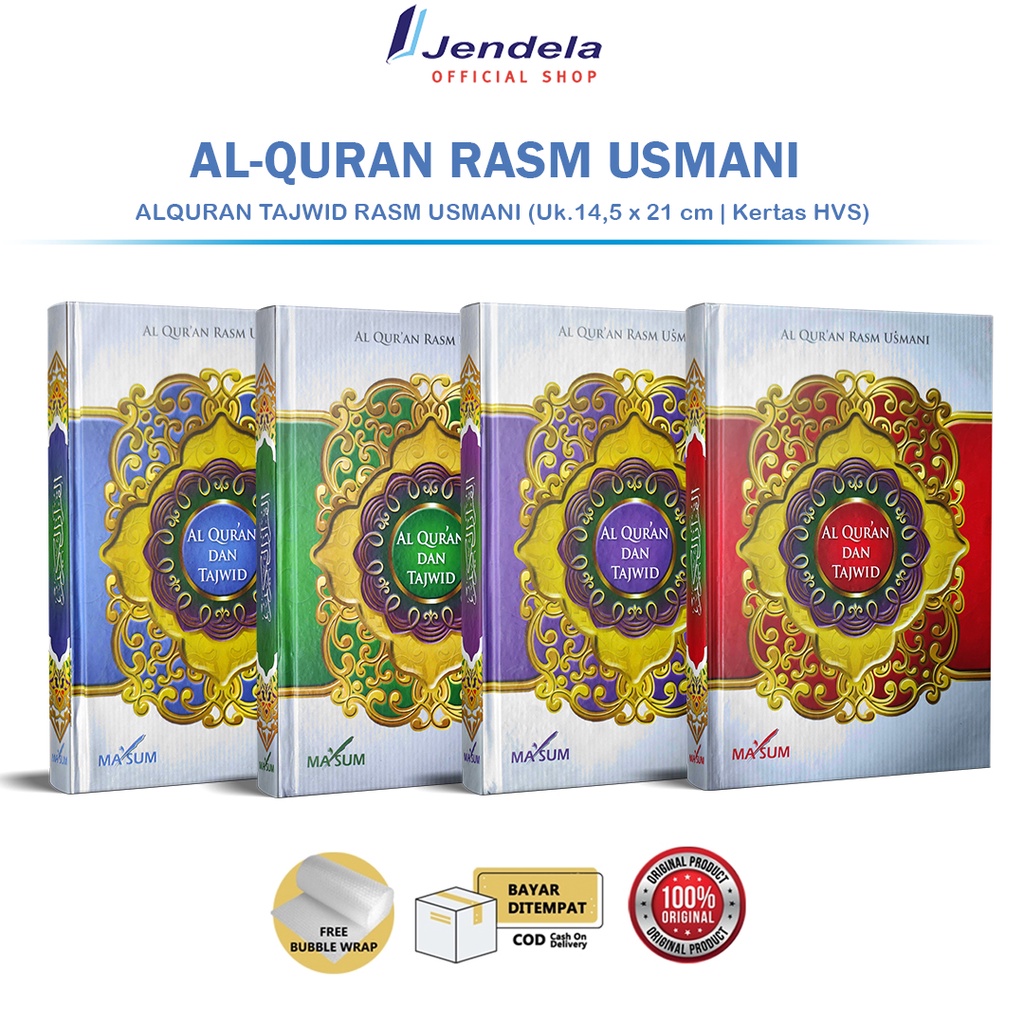 Jual Tanggung Alquran Ma'Sum Rasm Usmani HVS Al Quran Maksum Non ...