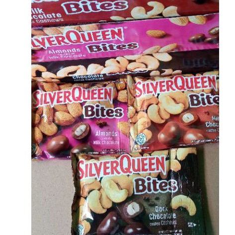 Silverqueen Bites 40gr 35gr - Cokelat Silver Queen Bites Cashew Almond ...