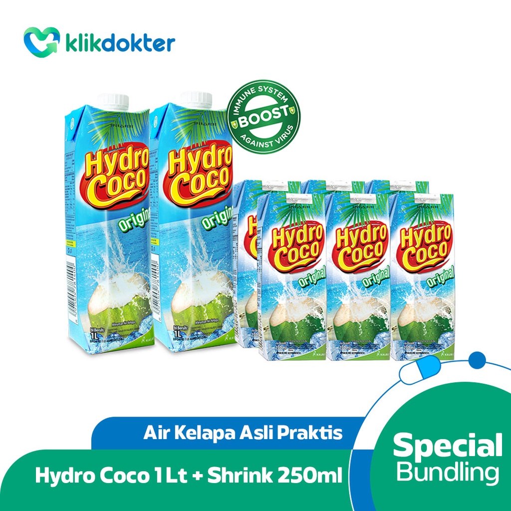 Jual Paket Bundling 2 Hydro Coco 1Lt + 1 Hydro Coco Shrink 6pcs ...
