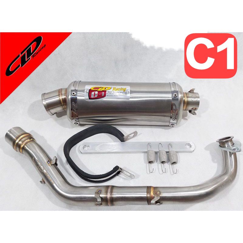 Jual KNALPOT CLD RACING Type C1 inlate 38mm ..Spek Standar sampai 130cc ...