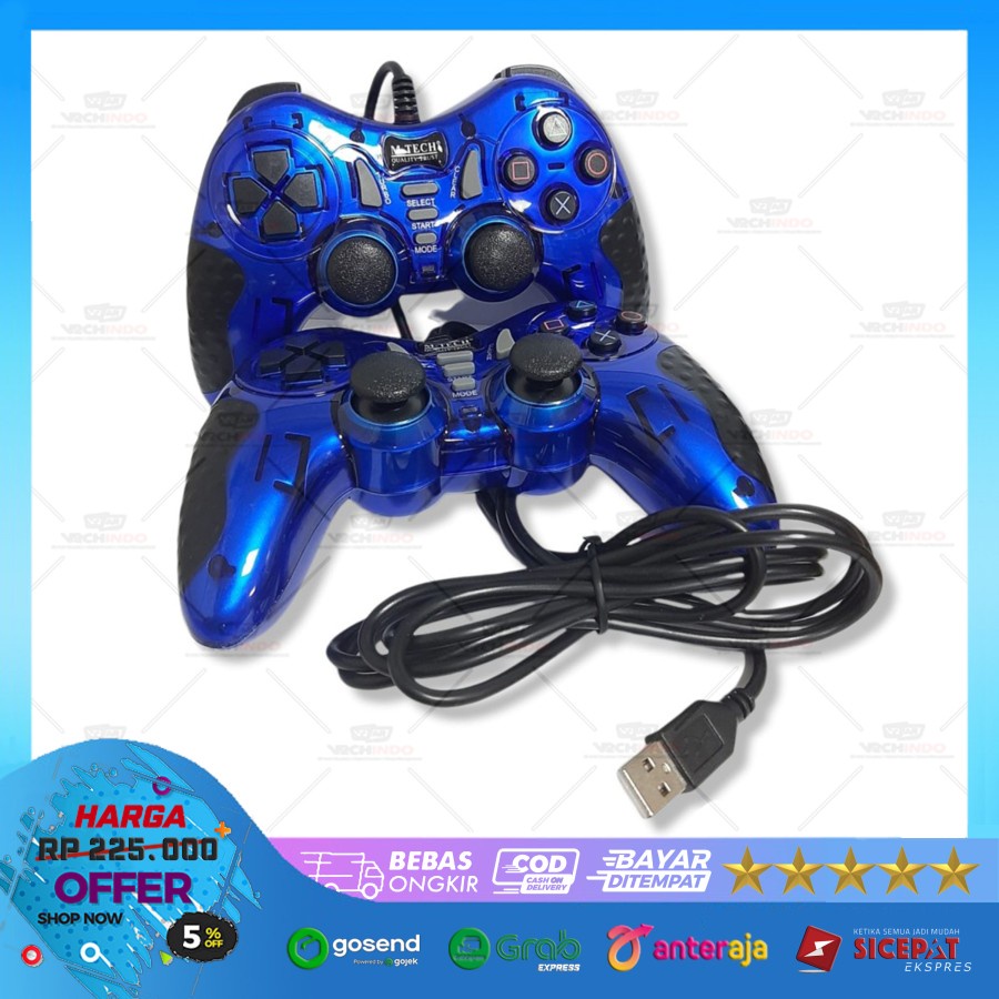 Jual M-Tech Gamepad Double MT-8200 / Joystick Stik Computer PC Laptop ...