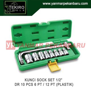 Jual TEKIRO Kunci sock SET 8-24MM / HAND SOCKET SET 10PCS/SET (PLASTIK) | Shopee Indonesia