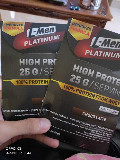 L-Men (lmen) Platinum Sachet - 25 gram Whey Protein / Serving (1 saset ...