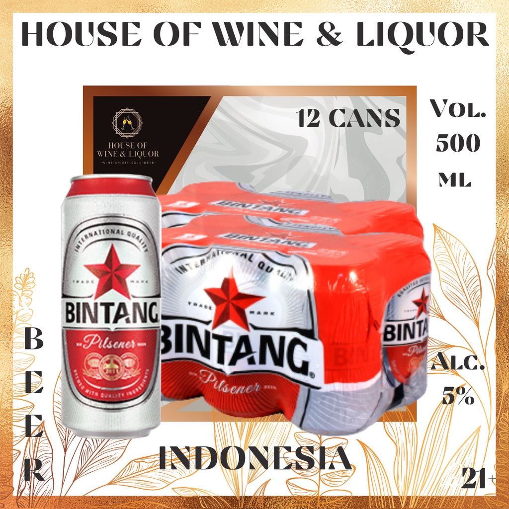 Jual Bir Bintang Can Jumbo 500 ML ( isi 12 can bintang kaleng ) | Shopee Indonesia