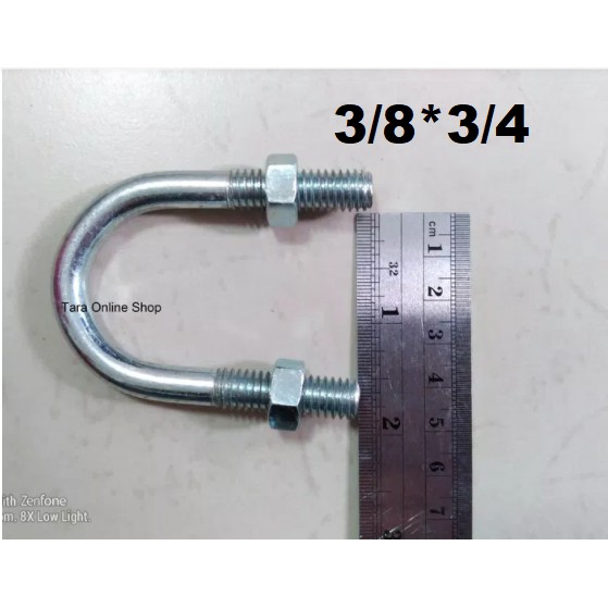 Jual U BOLT CLAMP GALVANIS 3/8 x 3/4 - 7210514 | Shopee Indonesia