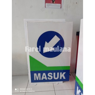 Jual Rambu exit masuk spbu / plang keluar masuk spbu /rambu in/out ...