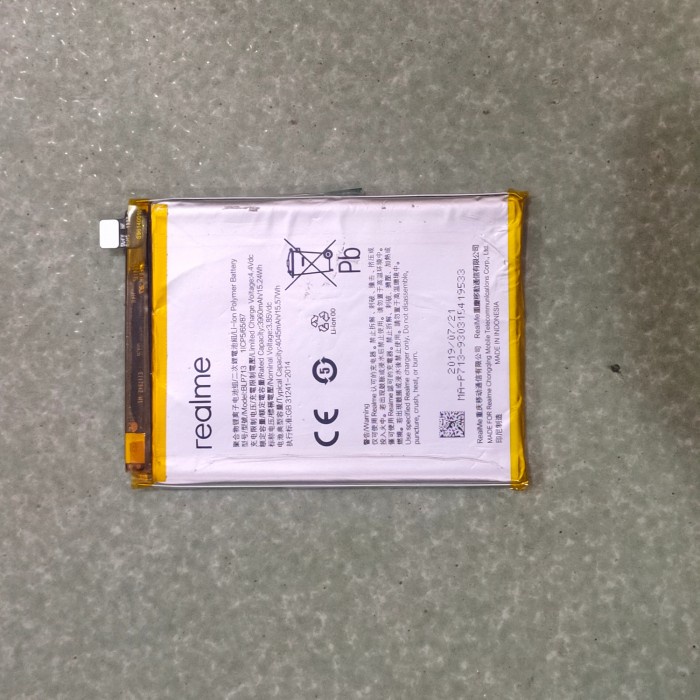 Jual baterai realme 3 pro original battery realme blp713 original ...