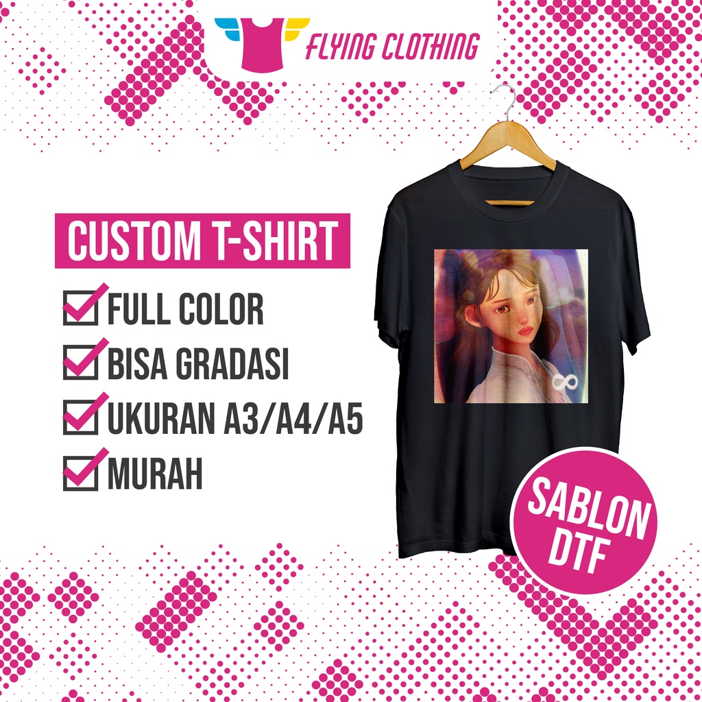 Jual Kaos Custom Satuan Sablon DTF - Cetak Sablon Digital | Shopee Indonesia