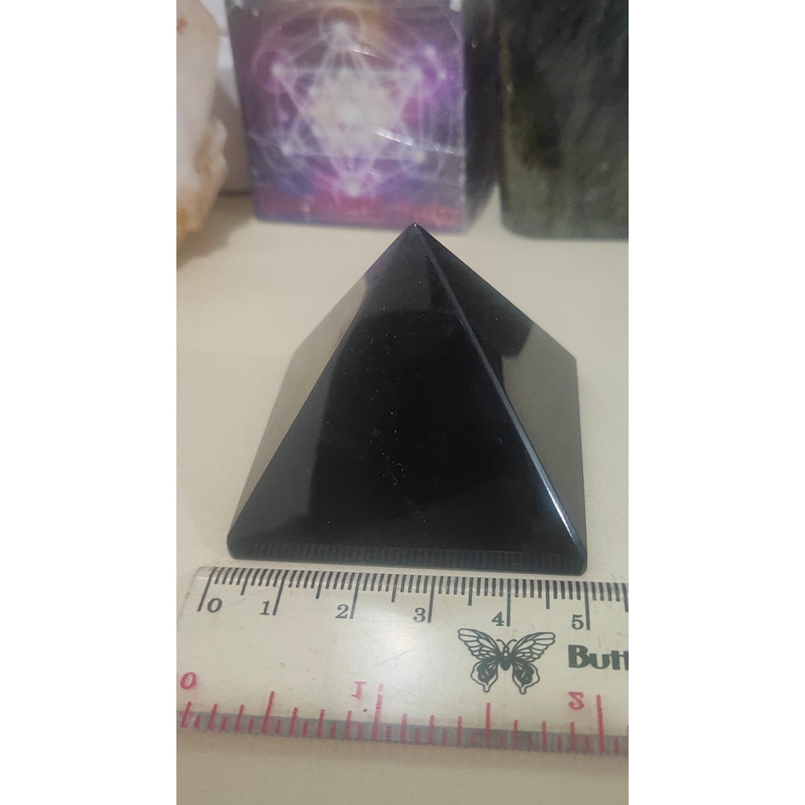 Jual Natural Black Obsidian Pyramid 5 cm (harga per pcs) | Shopee Indonesia